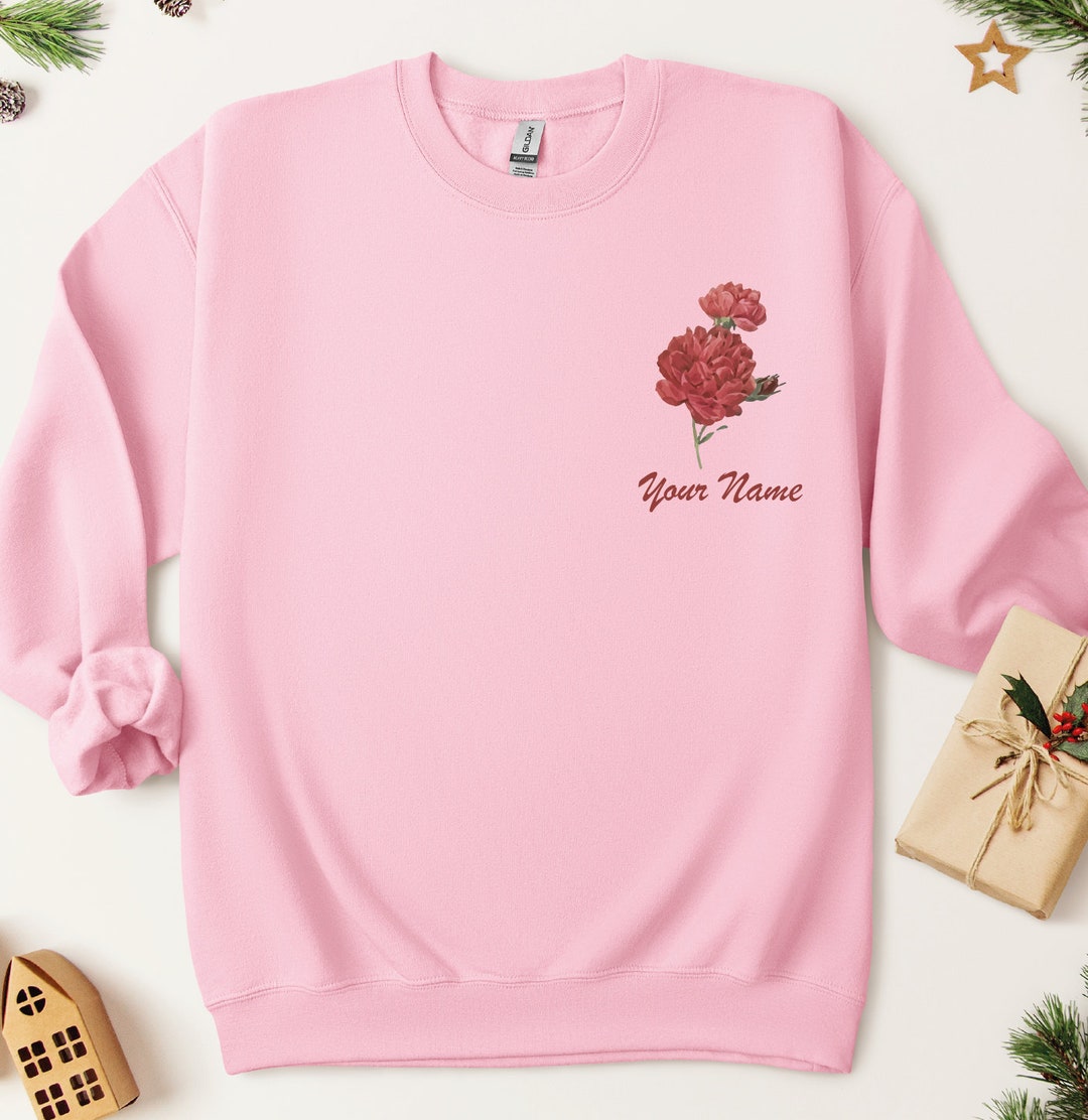 Personalized Rose Dtf, Flowers Sweater, Rose Design, Love Rose Sweater ...