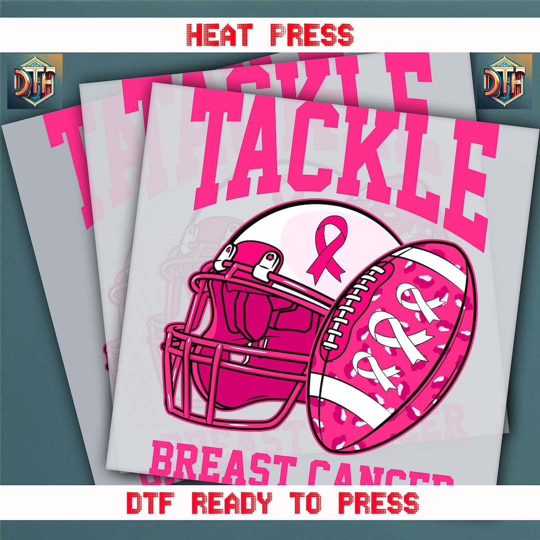 Tackle Breast Cancer, Halloween Design, Ready to Press DTF Transfer ...