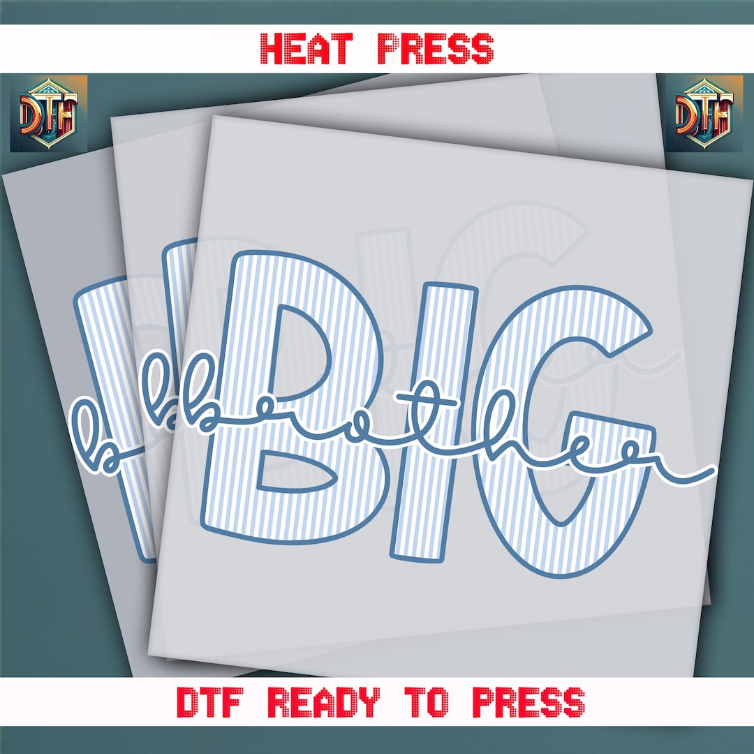 Big Brother Design, Brother Design Family Shirt, Ready to Press DTF ...