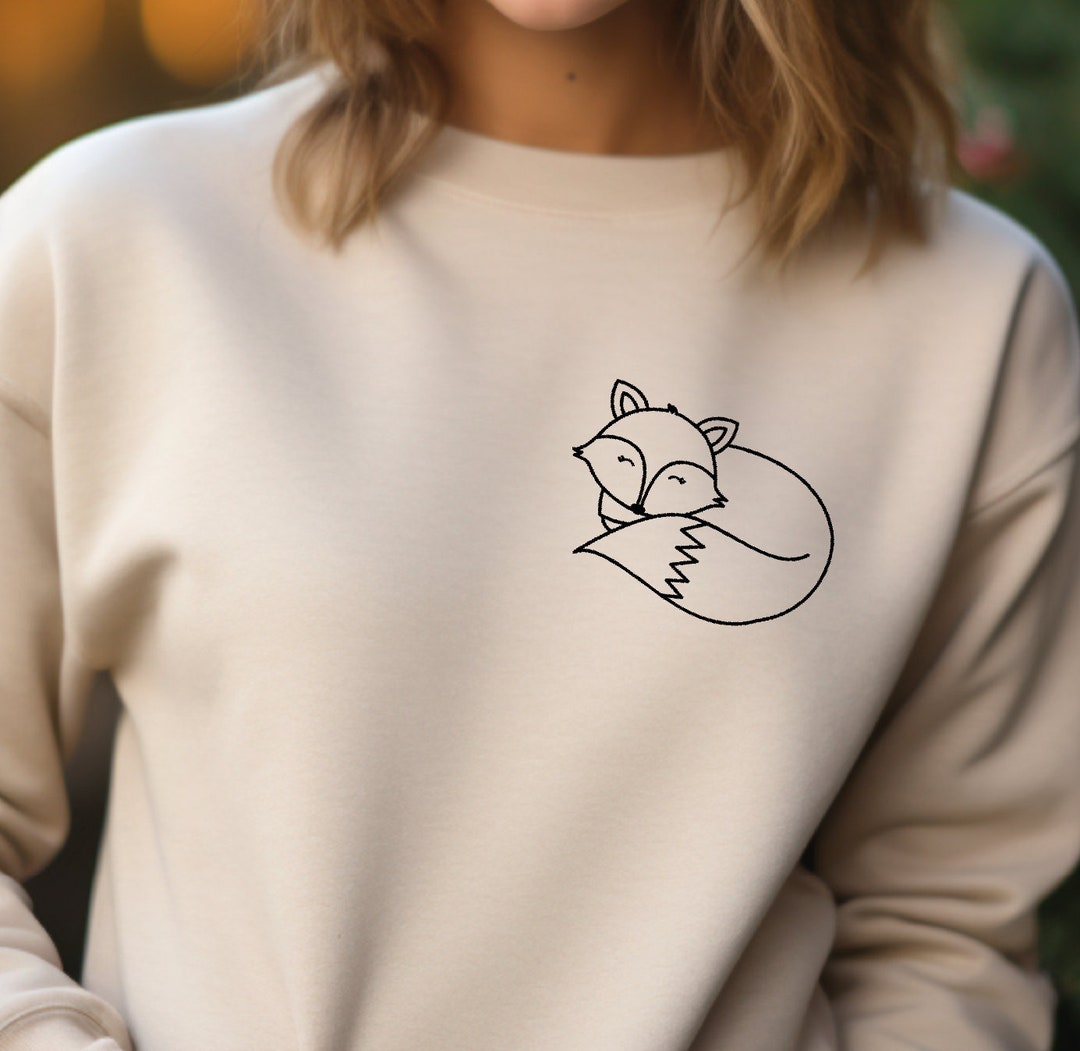 Fox Dtf,fox Design, Animal Lover Crewneck, Fox Sweater, Ready to Press ...