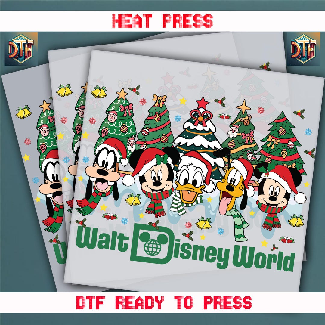 Walt Disney Wold, Ready to Press DTF Transfer, Iron on Decal, Direct to ...