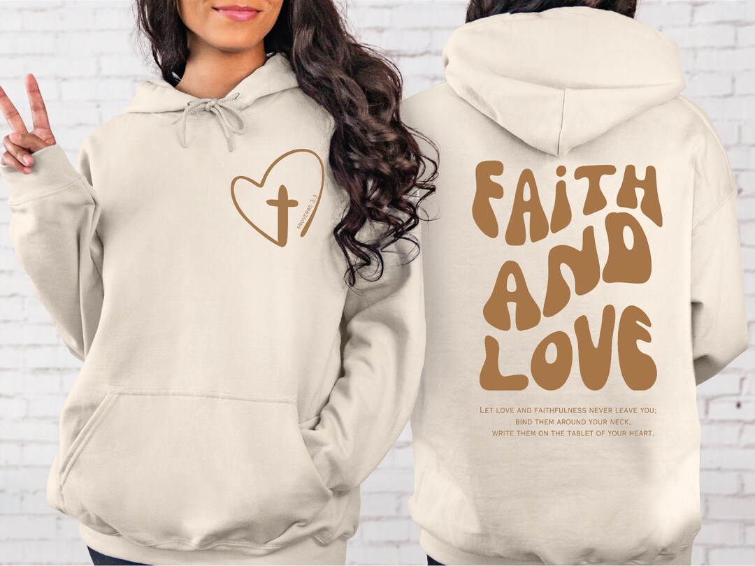 Faith and Love Dtf, Christian Design, Faith Crewneck,faith Cross Dtf ...