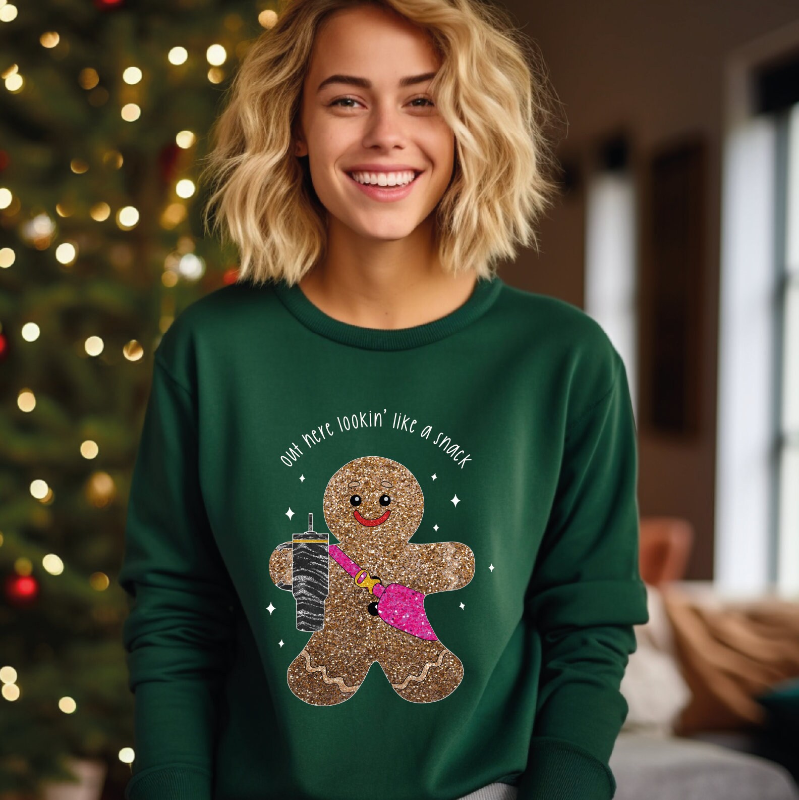 Out Here Looking Like A Snack, Funny Christmas Shirt, Cookie Sweater ...