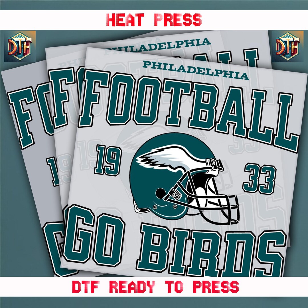 Philadelphia Football Dtf, Ready to Press DTF Transfer, DTF Transfers ...