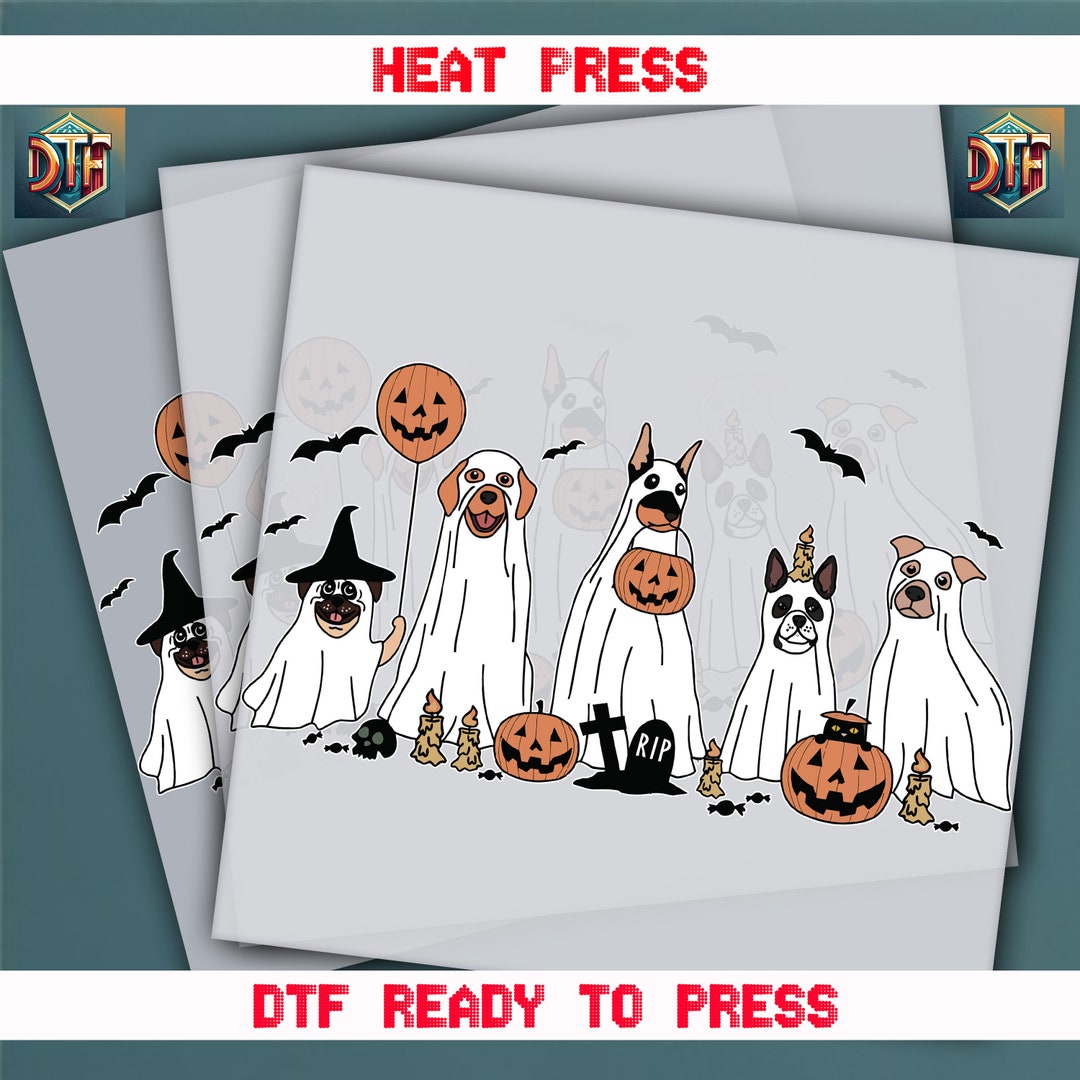 Halloween, Halloween Design, Ready to Press DTF Transfer, Iron on Decal ...