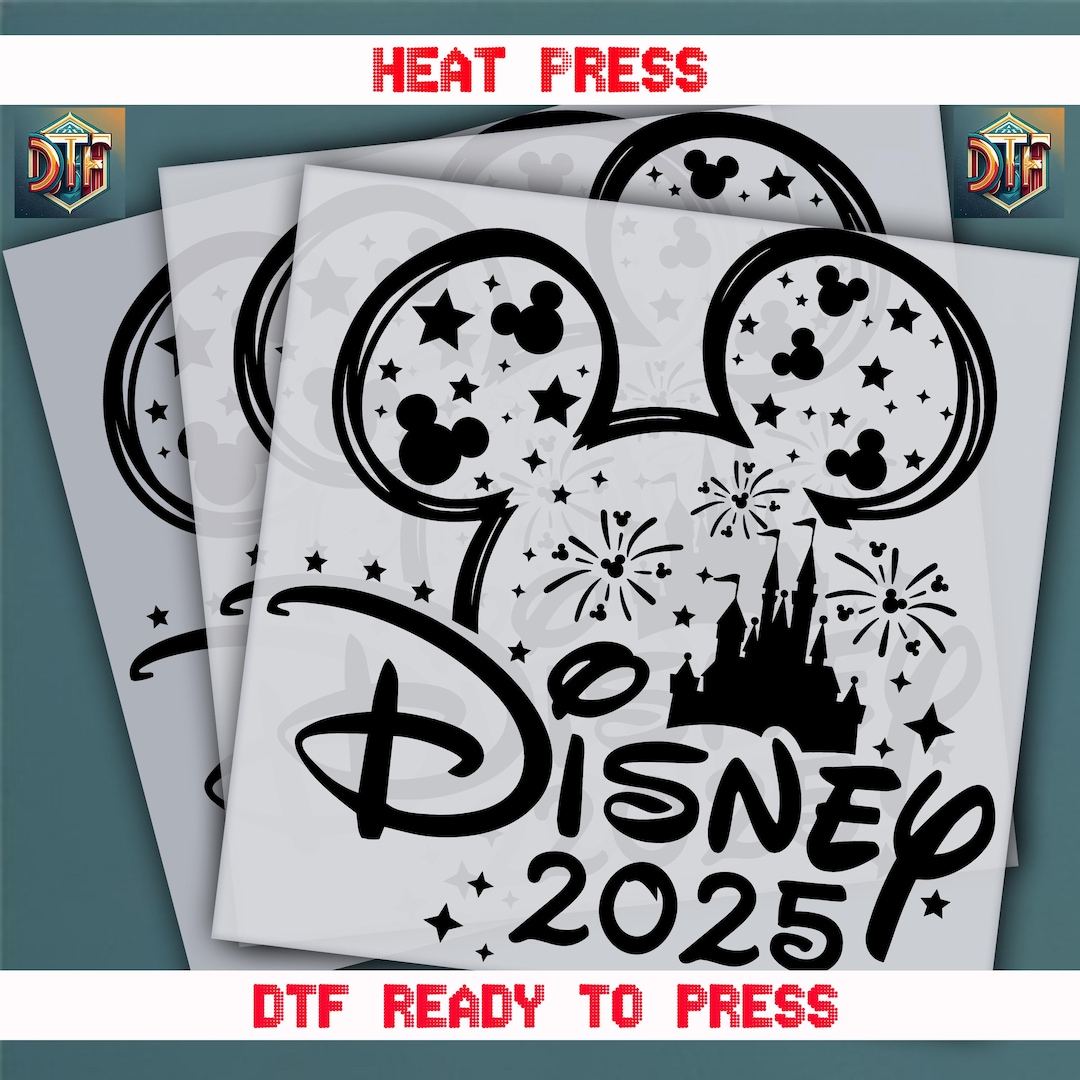 Disney Family 2025, Disney Mickey Design, Ready to Press DTF Transfer ...