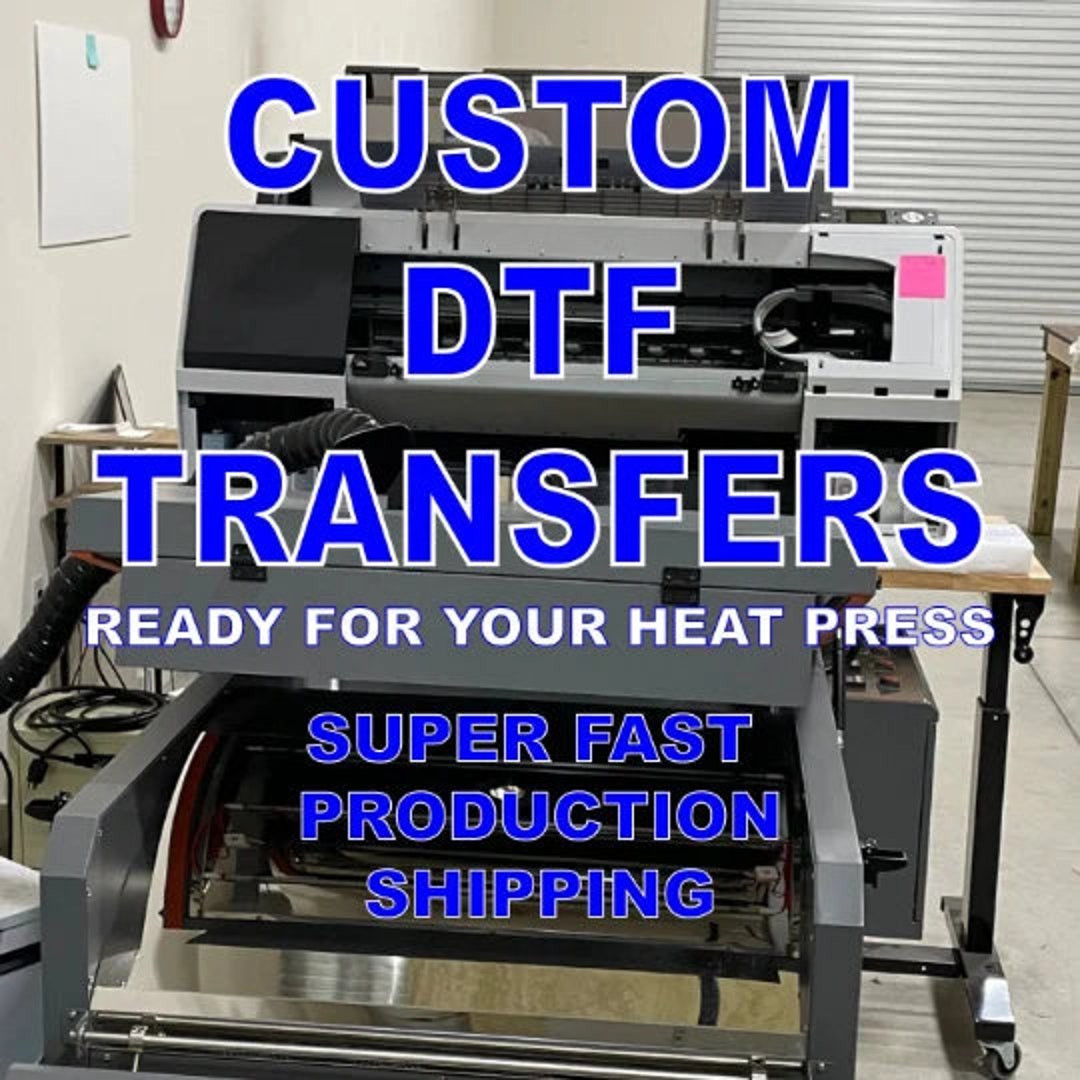 DTF Print, Full Color DTF T-shirt Heat Transfer, Press Ready, Custom Transfer, Ready to Apply ...