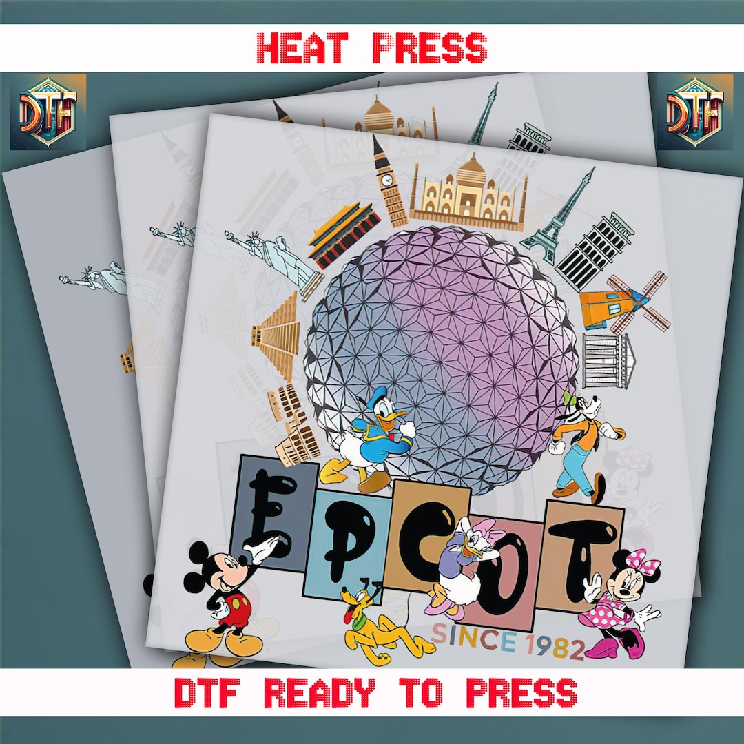 Disney Epcot Since 1982, Disney Design, Minnie, Mickey Design Ready to ...