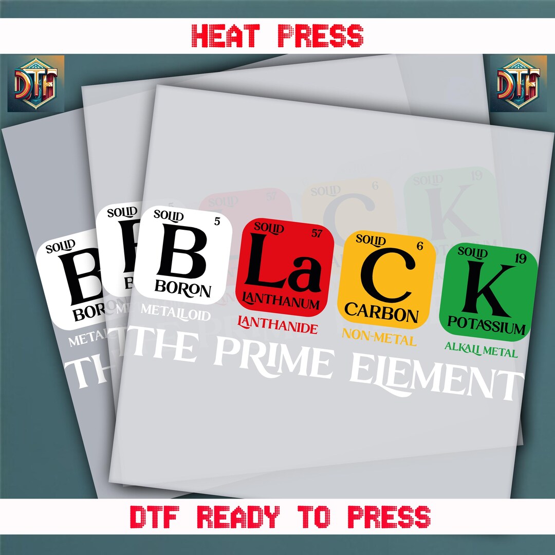 Black Prime Element, Black Woman Design, Heat Transfer, Ready to Press ...