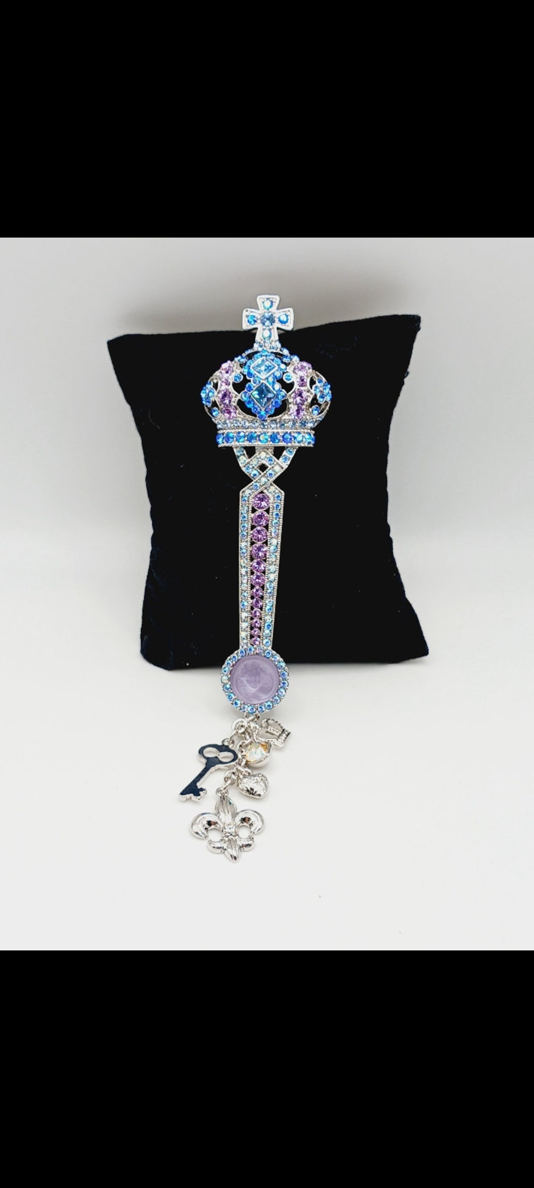 Kirks Folly Cross and Crown Brooch - Etsy