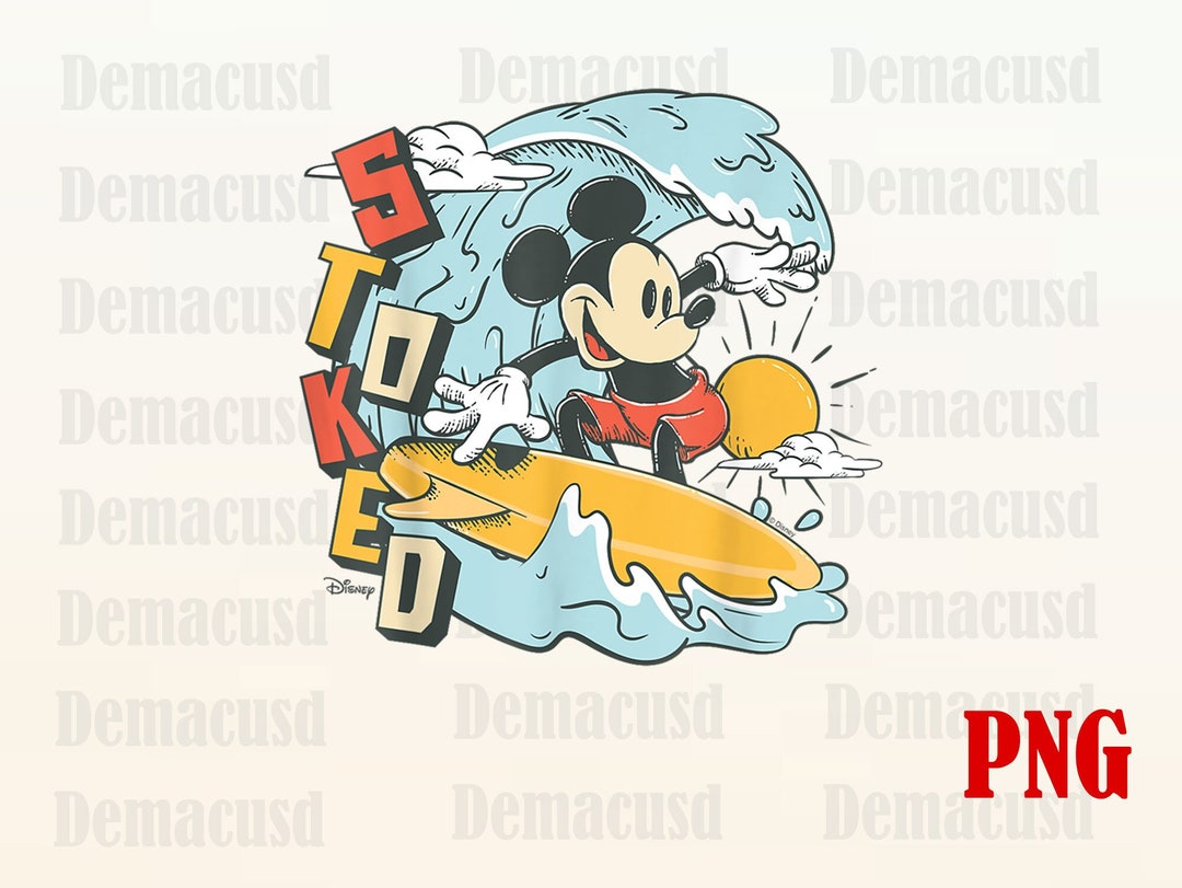 Retro Mickey Stoked PNG, Mickey Png, Family Vacation Png, Family Trip ...