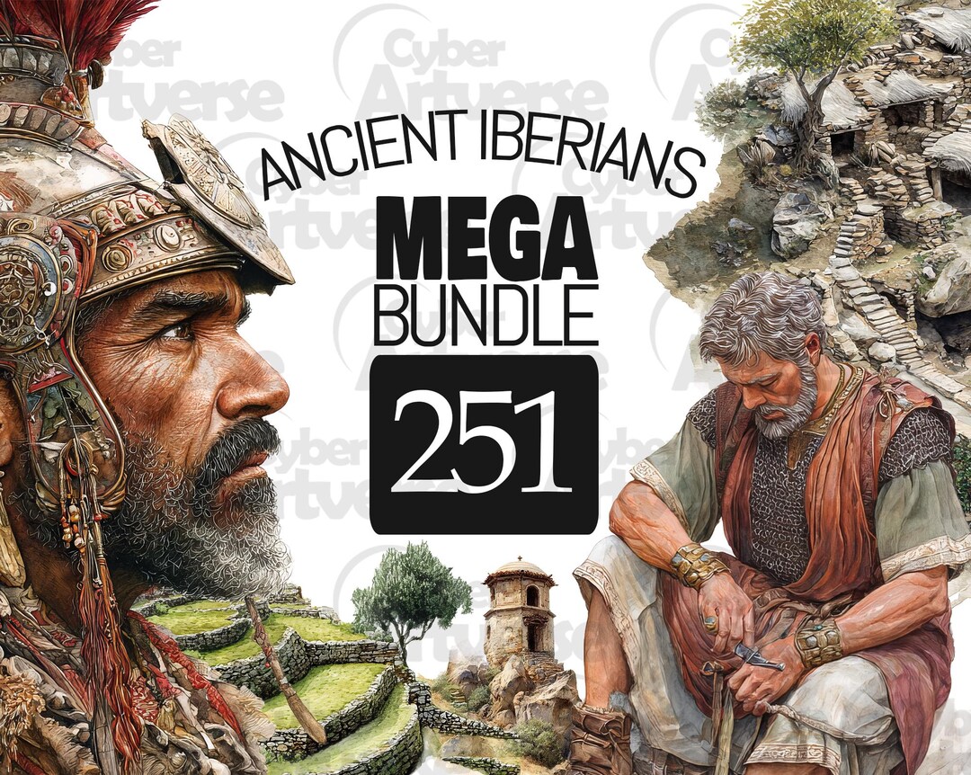 MEGA BUNDLE Ancient Iberians Clipart Set - Pre-roman Spain, Tribal ...
