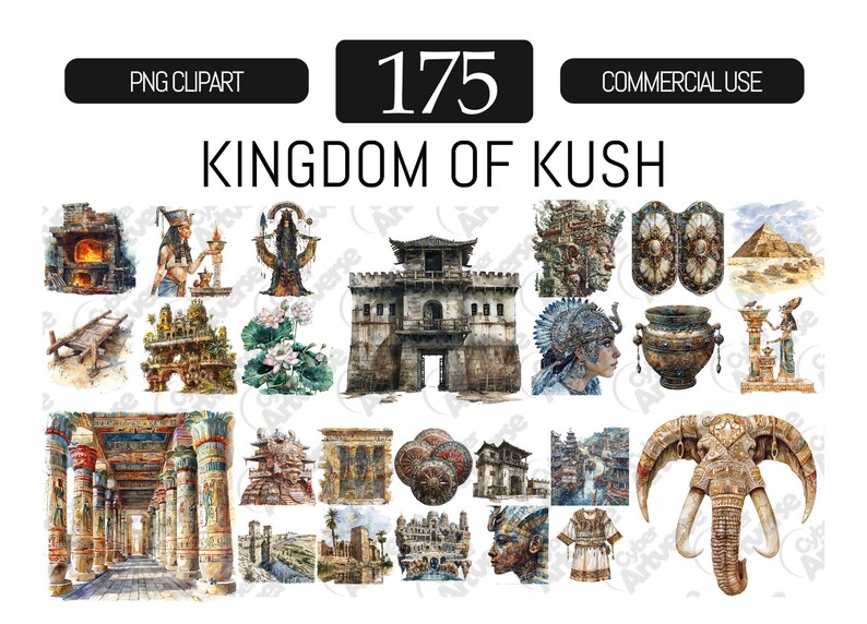 Kingdom of Kush Clipart Bundle: Nubian & Ancient Africa (PNG) - Etsy