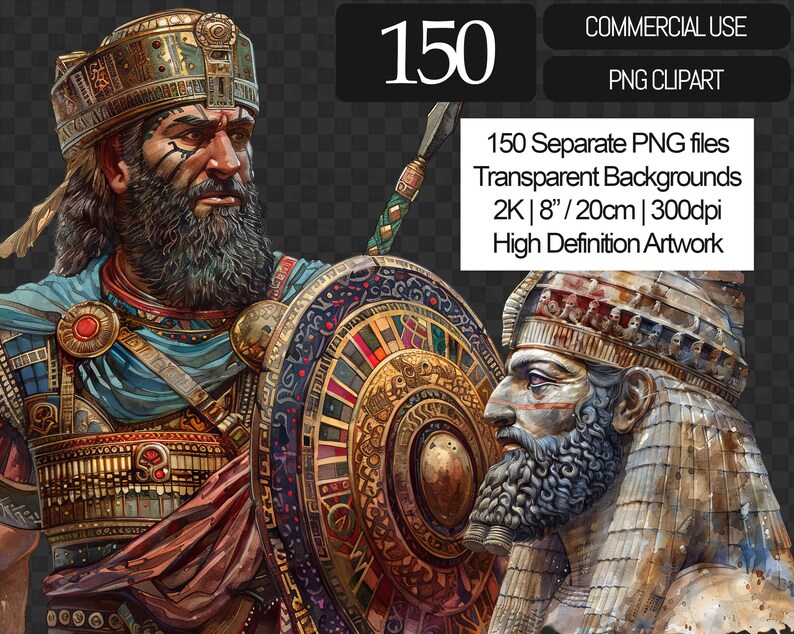 MEGA BUNDLE Ancient Babylon Watercolor Clipart Set - Babylonian ...