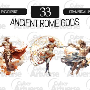 BIG BUNDLE Ancient Roman Gods & Legends Clipart Set - Deities and Myths ...