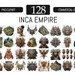 MEGA BUNDLE Inca Empire Watercolor Clipart Set Incas, Machu Picchu ...