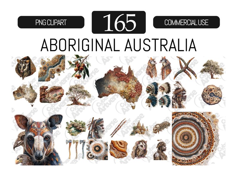 MEGA BUNDLE Aboriginal Australia Clipart Set - Indigenous Art ...