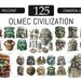 Olmec Civilization Clipart Bundle: Mesoamerica Art (PNG Digital Files ...
