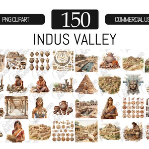 MEGA BUNDLE Indus Valley Watercolor Clipart Set - Complex Ancient ...