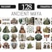 Ancient Maya Watercolor Clipart Set: Mayan Temples, Jungle & Tribes ...
