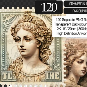 PNG Vintage Postage Stamps Clipart BIG Bundle - Old, Classic, Charming ...