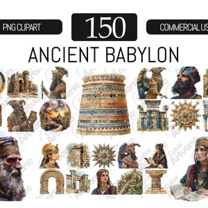 MEGA BUNDLE Ancient Babylon Watercolor Clipart Set - Babylonian ...