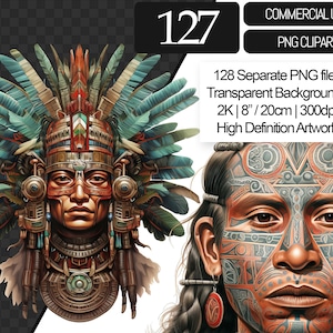 Ancient Maya Watercolor Clipart Set: Mayan Temples, Jungle & Tribes ...