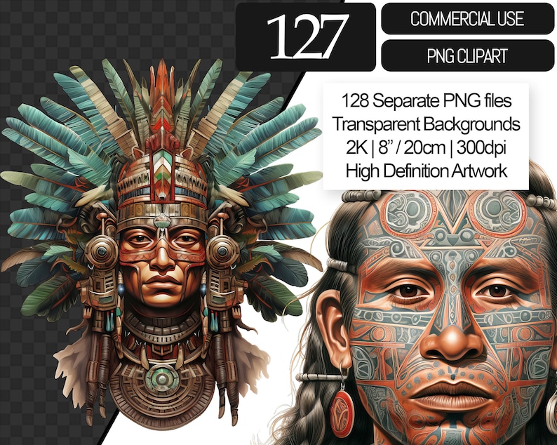 Ancient Maya Watercolor Clipart Set: Mayan Temples, Jungle & Tribes ...