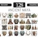 Ancient Maya Watercolor Clipart Set: Mayan Temples, Jungle & Tribes ...