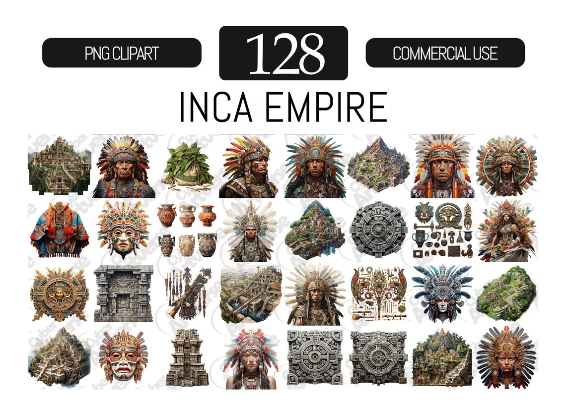MEGA BUNDLE Inca Empire Watercolor Clipart Set Incas, Machu Picchu ...