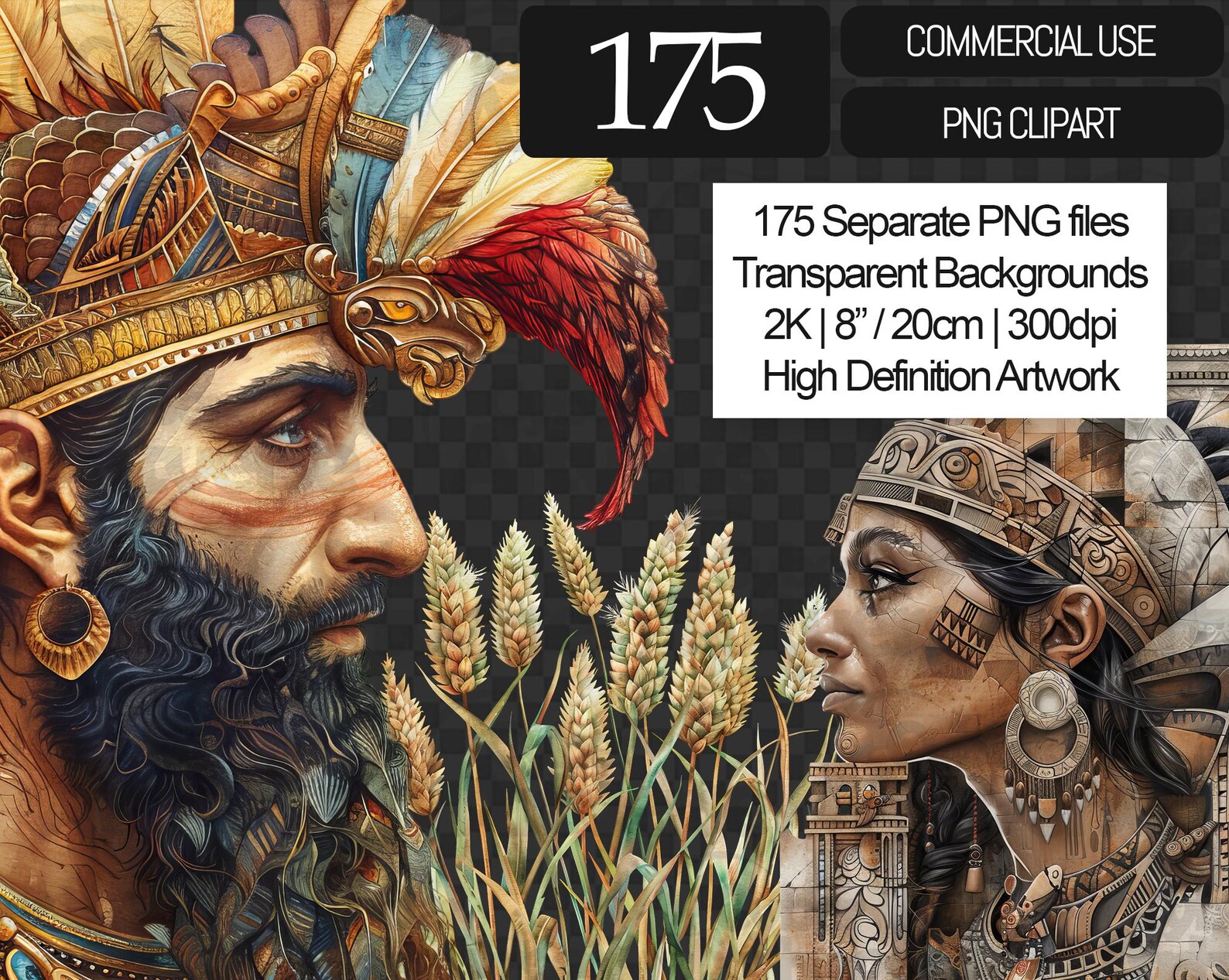 Kingdom of Kush Clipart Bundle: Nubian & Ancient Africa (PNG) - Etsy