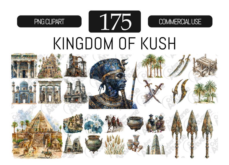 Kingdom of Kush Clipart Bundle: Nubian & Ancient Africa (PNG) - Etsy