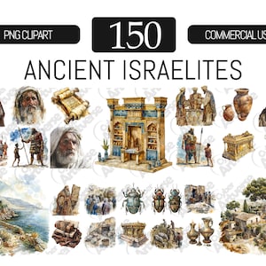 Ancient Israelites Watercolor Clipart Set: Hebrew Bible, Jerusalem ...
