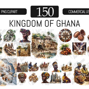 MEGA BUNDLE Ghana Empire Clipart Set - West Africa, Gold Trade ...