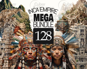 Inca Empire Watercolor Clipart Set: Machu Picchu, Feathers (digital PNG ...