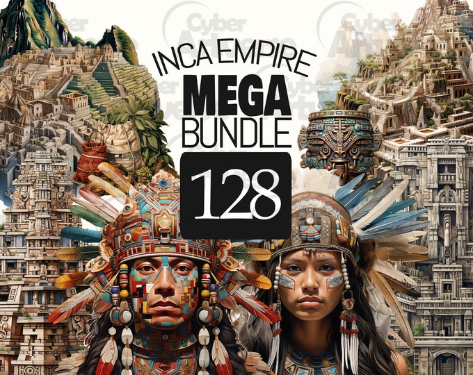 Inca Empire Watercolor Clipart Set: Machu Picchu, Feathers (digital PNG ...