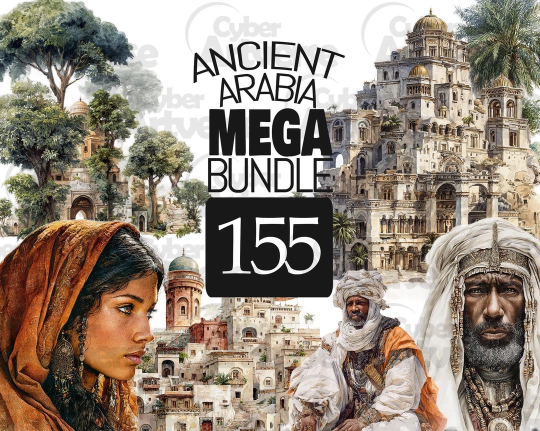 MEGA BUNDLE Ancient Arabia Clipart Set - Arabian Peninsula, Caravan ...