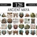 Ancient Maya Watercolor Clipart Set: Mayan Temples, Jungle & Tribes ...