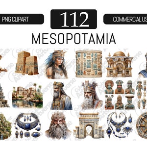 MEGA BUNDLE Mesopotamia Watercolor Clipart Set - Ancient Iraq, Babylon ...