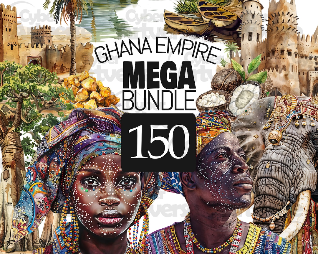MEGA BUNDLE Ghana Empire Clipart Set - West Africa, Gold Trade ...