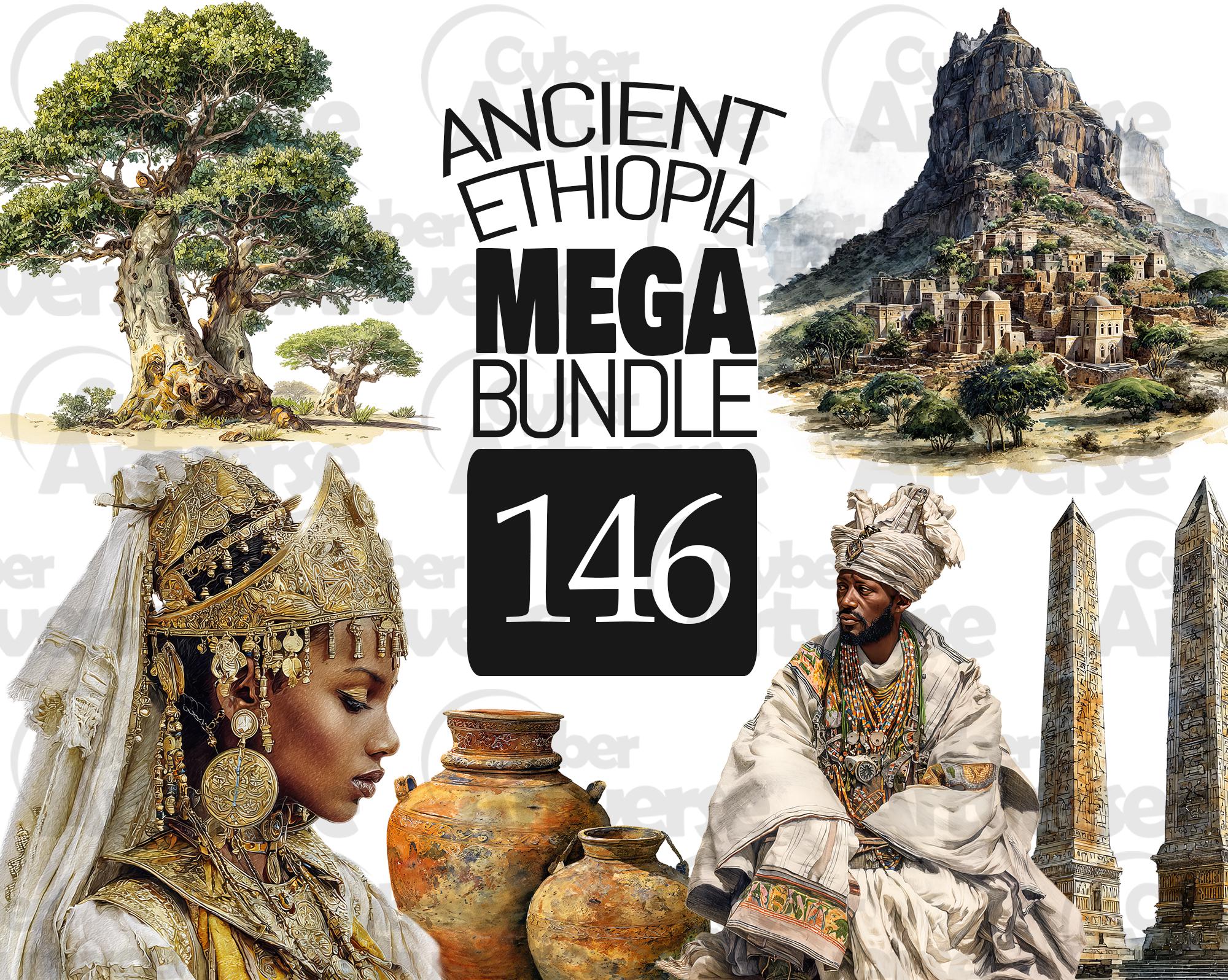MEGA BUNDLE Ancient Ethiopia Clipart Set - Aksum Kingdom, Horn of ...