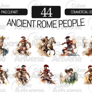 BIG BUNDLE Ancient Roman People Clipart Set - Gladiators, Statues ...