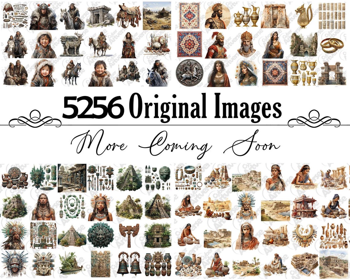 Ancient Civilizations Clipart: 5200+ PNG Illustrations (digital ...