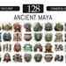 Ancient Maya Watercolor Clipart Set: Mayan Temples, Jungle & Tribes ...