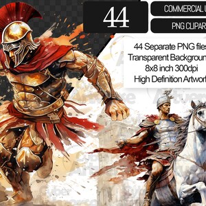 BIG BUNDLE Ancient Roman People Clipart Set - Gladiators, Statues ...