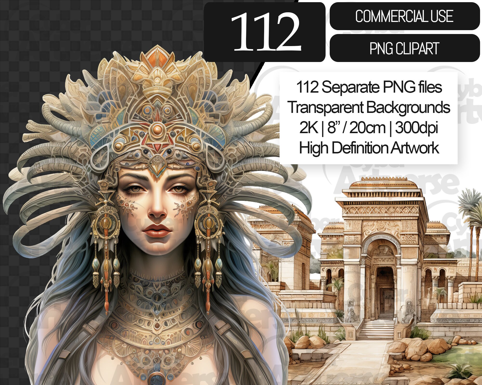 MEGA BUNDLE Mesopotamia Watercolor Clipart Set Ancient Iraq, Babylon ...