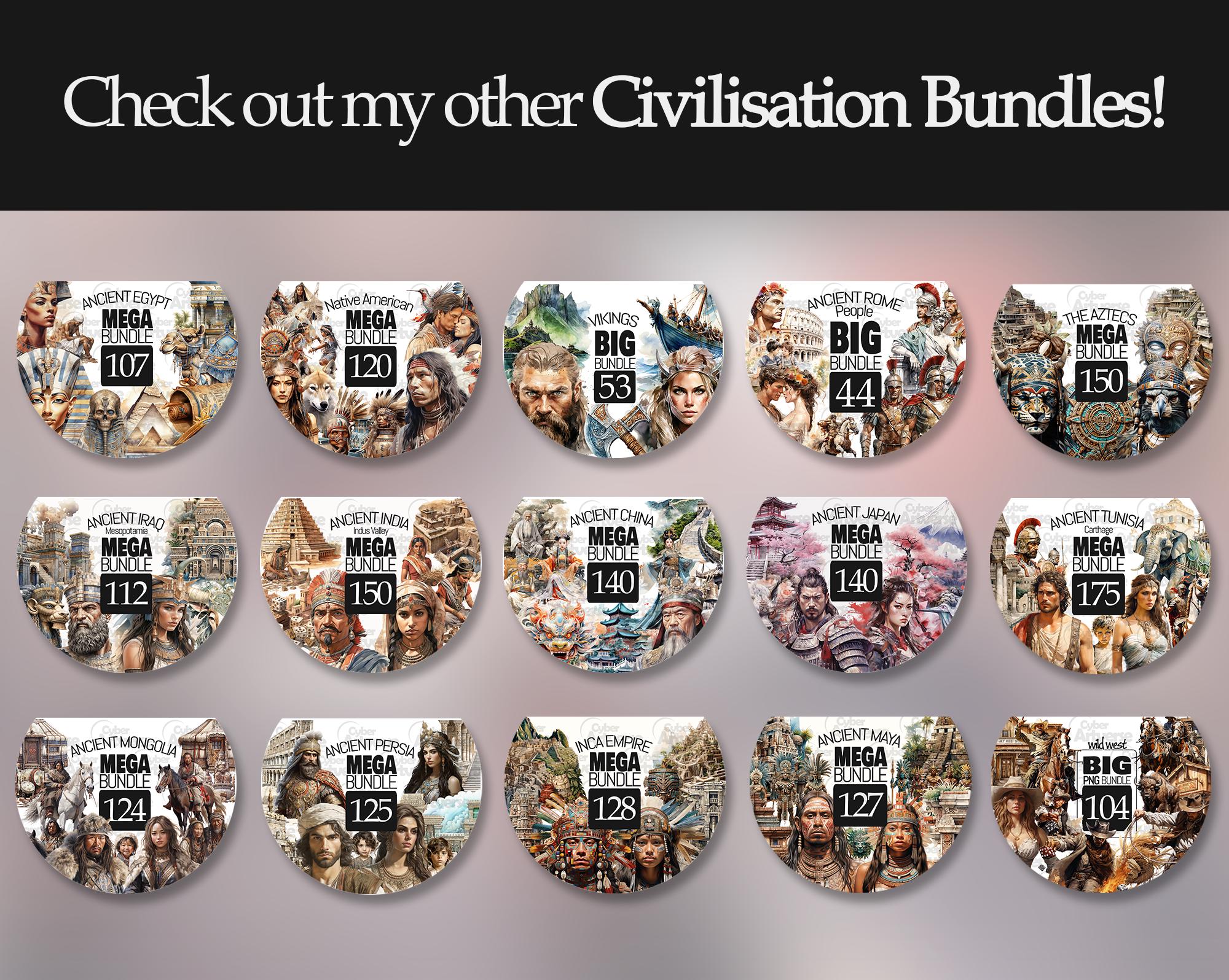 Olmec Civilization Clipart Bundle: Mesoamerica Art (PNG Digital Files ...