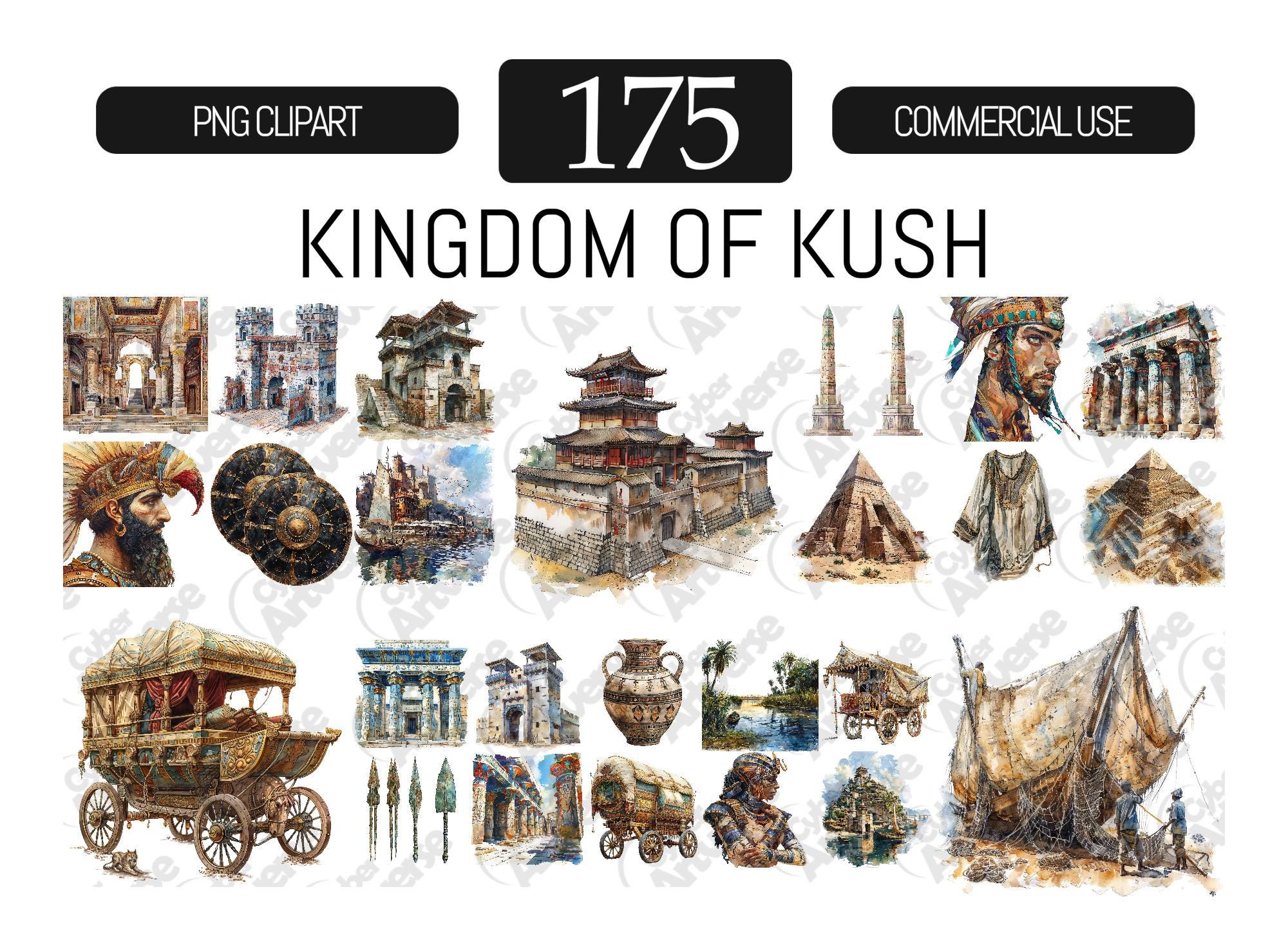 Kingdom of Kush Clipart Bundle: Nubian & Ancient Africa (PNG) - Etsy