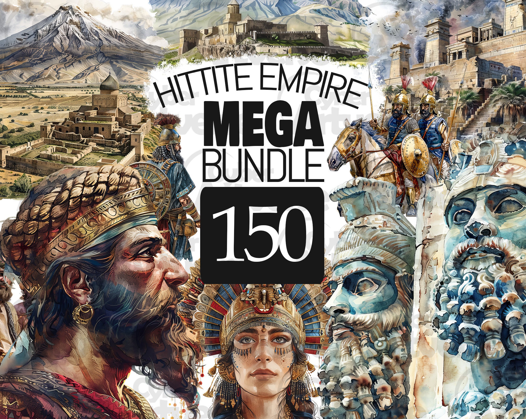 MEGA BUNDLE Hittite Empire Clipart Set Ancient Anatolia, Artifacts ...