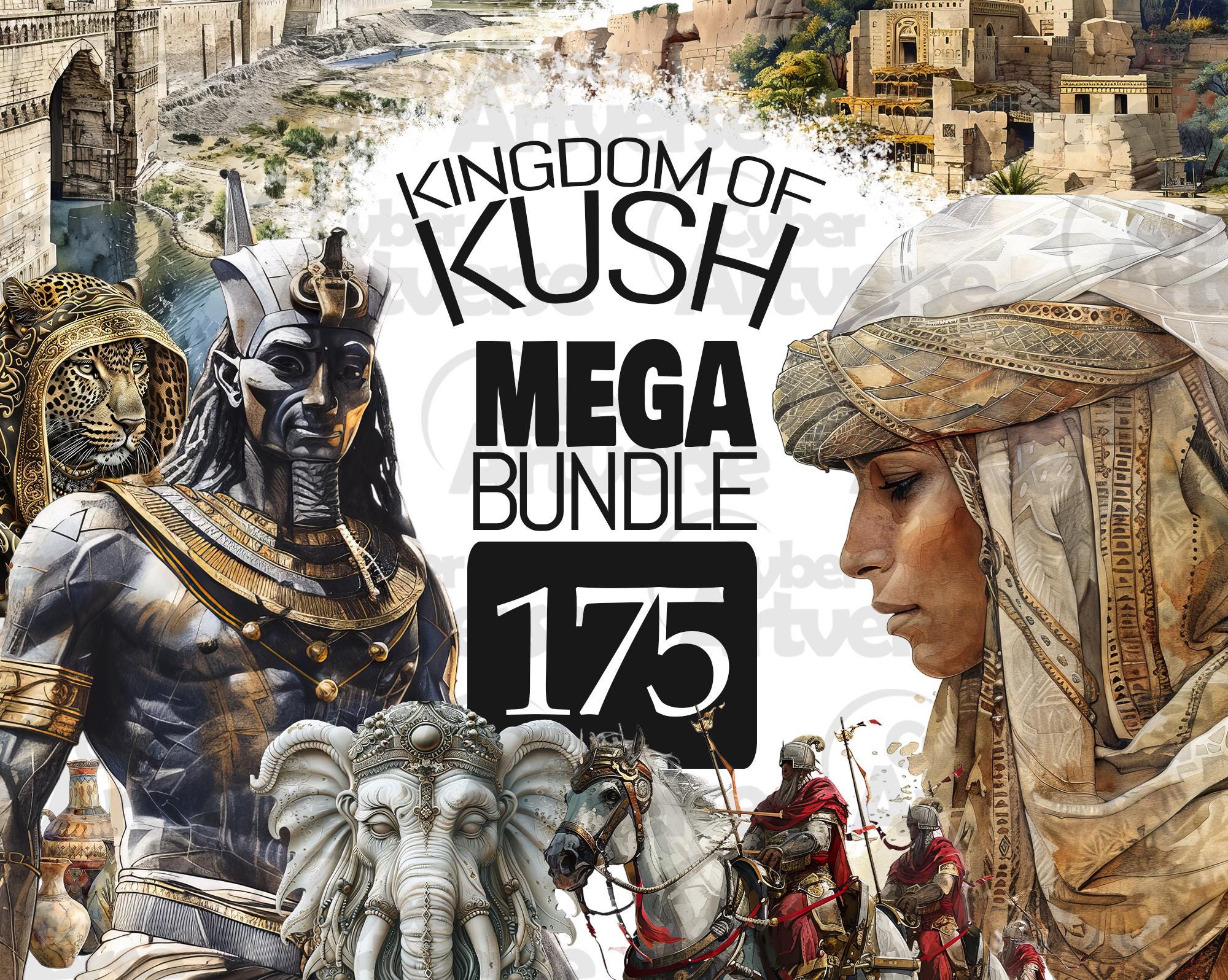Kingdom of Kush Clipart Bundle: Nubian & Ancient Africa (PNG) - Etsy
